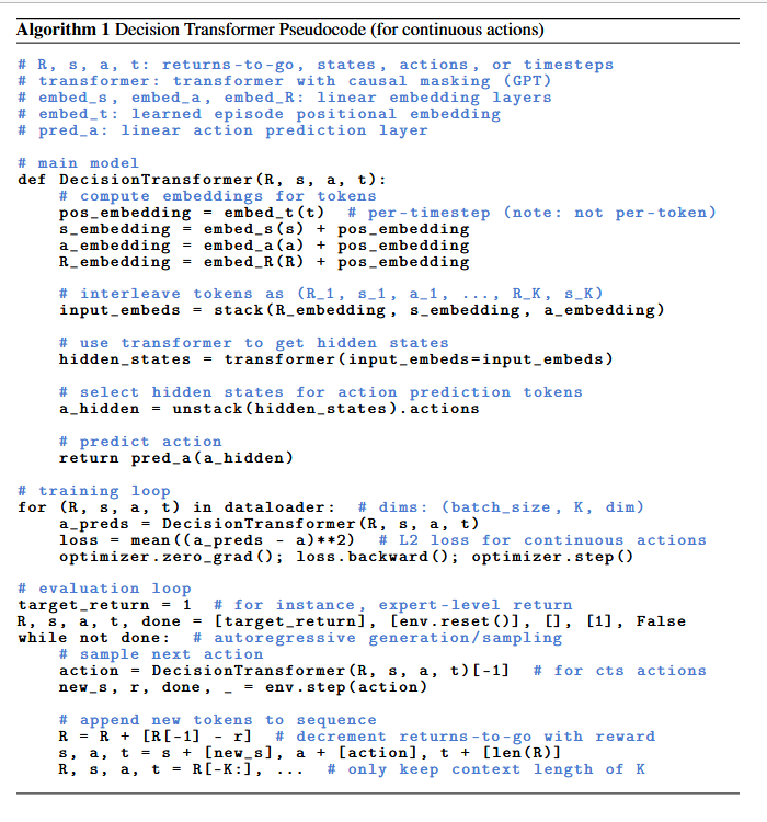 Decision Transformer - 学习笔记 - Run's Studio